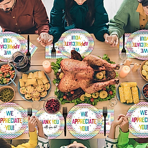 Thank You Party Plates Napkins We Appreciate You Tableware Teacher Appreciation Dinnerware Be Thankful to Teacher Doctor Staff Disposable Plates Fork for Congratulations Graduate Party Supply Serve 24