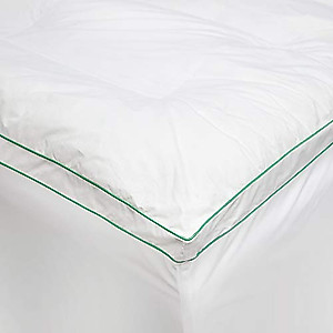 BioPEDIC Clean 2.5-Inch Fiberfill Mattress Topper Odor and Anti-Stain Ultra-Fresh Treated Fabric, Twin, White