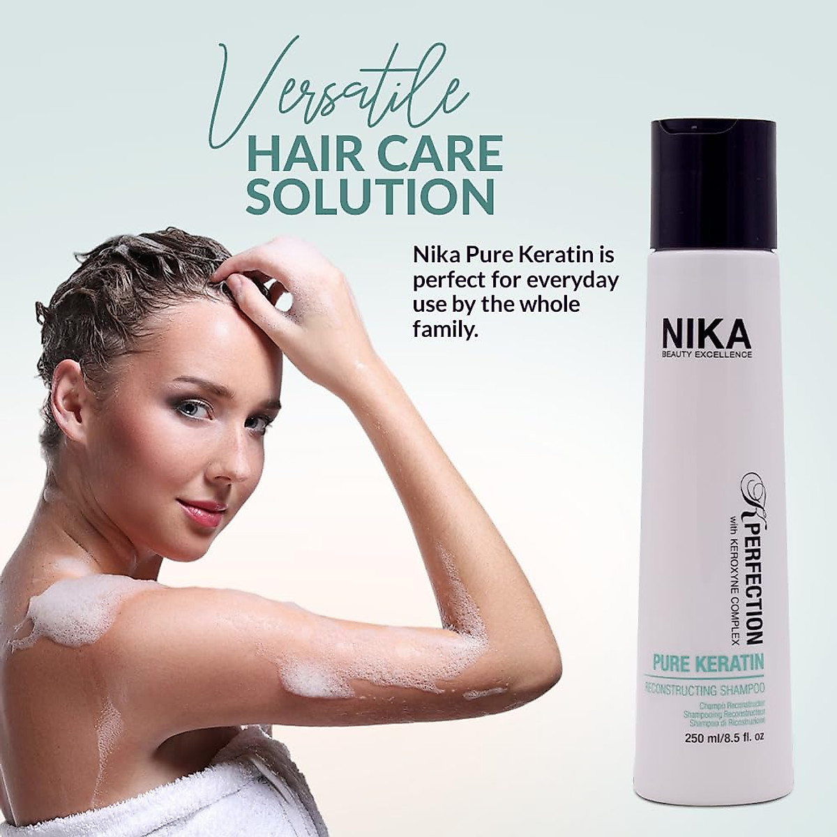 NIKA Fairy Silk- Pure Keratin Reconstructing Shampoo, 8.50fl X1