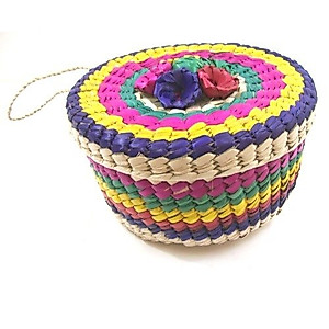 Leos Imports Handmade Mexican Palm Tortilla Basket, Tortillera Made in Mexico