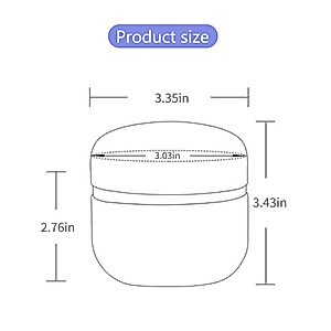 Topwon Body Powder Container with Powder Puff for Baby Women Talc Free Dusting Loose Powder Case Home Travel Powder Box (2 Pack)