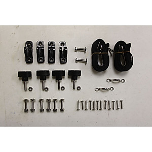 Vortex Direct Burgundy Square Tube Fram 4 Bow Bimini Top, 8' Long, 91"-96" Wide, 54" Tall