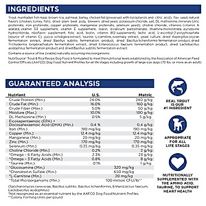 NutriSource Dry Dog Food, Trout and Rice, 12LB