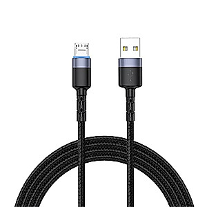 BGNTBUK Phone Cord Type C Fast Charge Micro USB Smartphone Charging Data Cable 2.4A Breathing Light Smart Fast Charging Cable 1.2m Class C Charging Cable Fast Charging