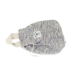 Hemp small bag for women Girls Light Weight Eco Friendly Small cute backpack Bag for everyday lives (White Gray)