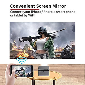 5G Mini Projector Portable with WiFi and Bluetooth, 6500 Lumens 1080P HD Movie Projector for iPhone, Laptop, PS5, XOBX, Fire Stick