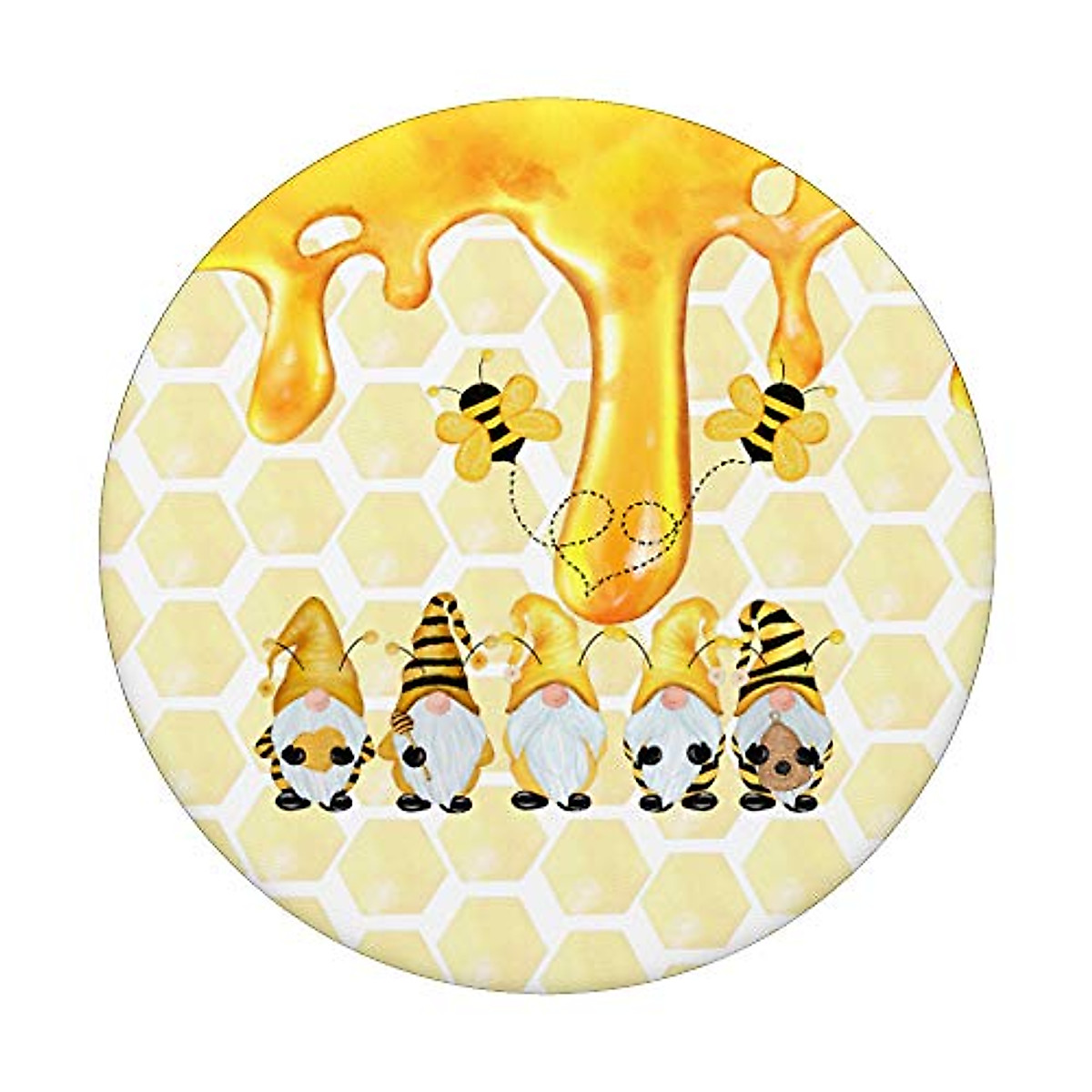 Cute Gnomes Funny Halloween Bumble Bee Gnomes Gifts PopSockets PopGrip: Swappable Grip for Phones & Tablets