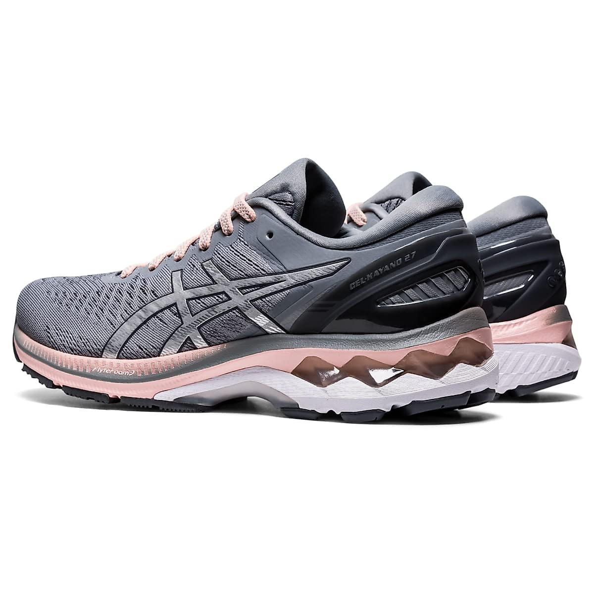 ASICS Women's Gel-Kayano 27 Running Shoes, 6, Sheet Rock/Pure Silver