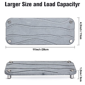 Kitchen Sink Caddy, Water Absorbing Stone Tray for Sink, Dries Instantly Kitchen Sink Organizer with Stainless Steel Feet Sink Tray for Soap Water Bottles Candles Protection Modern Home 2PCS