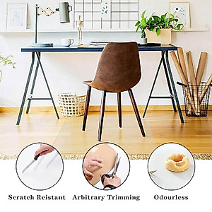 1.5mm Chair Mat for Hardwood & Tile Floor 36"x48" 48"x48" Heavy Duty Office Chair Mat for Rolling Chairs Office Chair Mats for Hardwood Floors Anti Slip Non-Curve Floor Protector for Home Office (Col