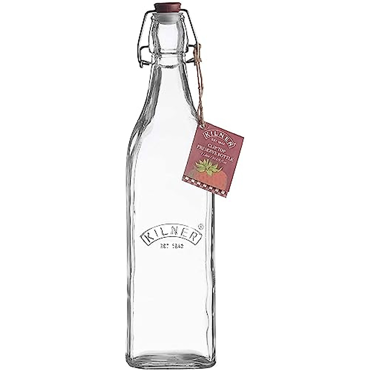Kilner Clip Bottle, 33.8 fl oz (1 L), Clear