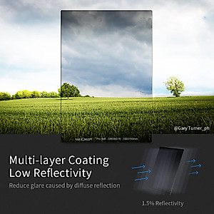 K&F Concept 100mm Square ND1000 (10 Stop) Filter +150mm Soft GND8 Filter (3 stops) + Metal Filter Holder + 8 x Filter Adapter Rings Square ND Filter Kit for Camera Lens