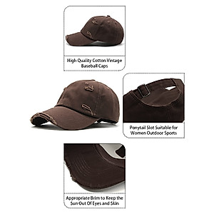 Unisex Vintage Washed Baseball-Cap Twill Adjustable Dad Hat Womens Cotton Low Profile Baseball Cap Unconstructed White Style One Size