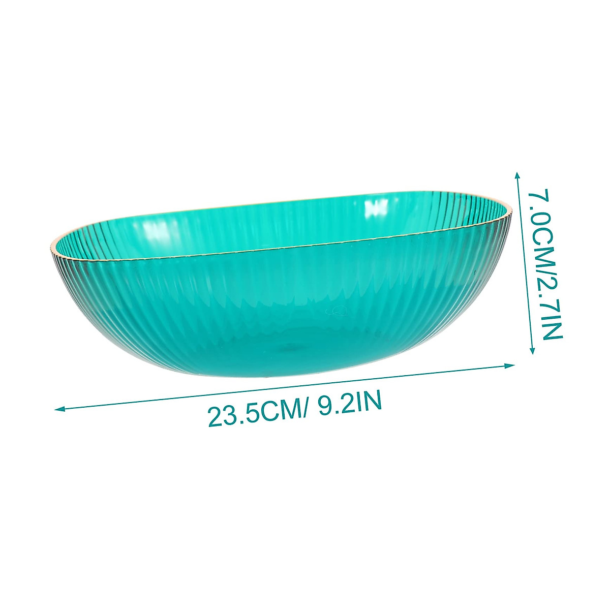 Fish Bowl Home Entertaining Fruit Bowl Plastic Dessert Bowls Large Serving Bowl with Gold Trim Fruit Basket Vegetable Bowl Snack Candy Bowl Dried Fruit Tray for Kitchen Candy Dish