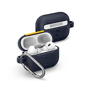 Caseology Nano Pop for Airpods Pro 2 Case [Keychain Carabiner Included] Designed for Airpods Pro 2nd Generation (2022)(2023) - Blueberry Navy