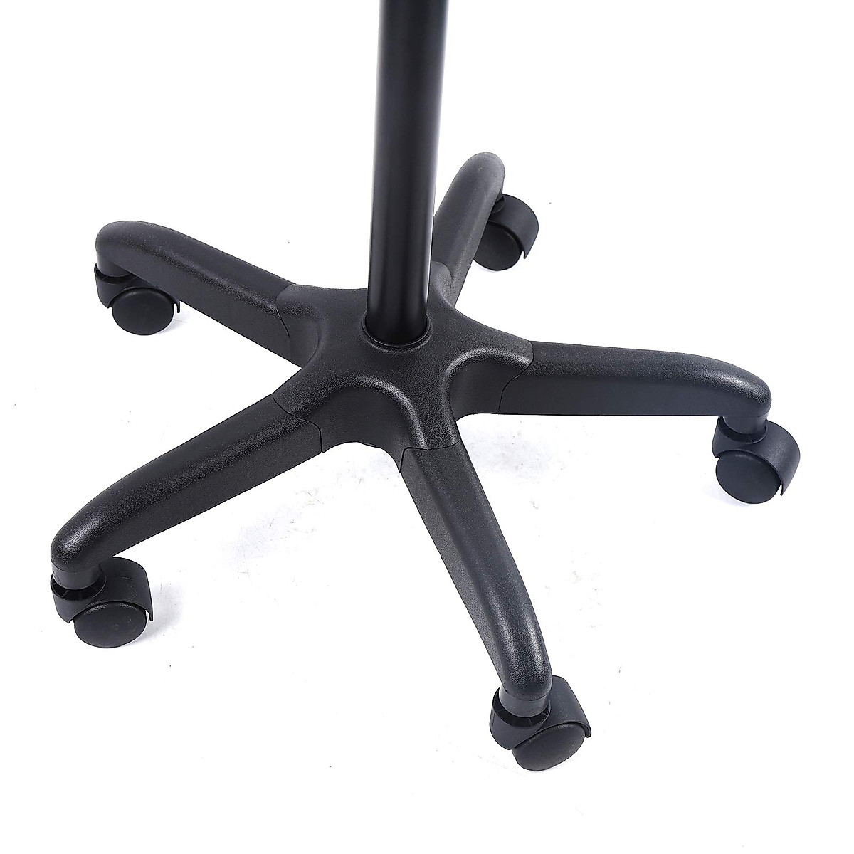 KinHall Rolling Salon Tray Cart - Height Adjustable Mobile Tattoo Medical Tool Storage Trolley, Hairdressing Beauty SPA Stool Service Instrument Storage Tray Service Stand - Black (17.7" x 12.9")