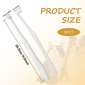 Xthrotsenk 3 Pack Kitten Toothbrush Cat Toothbrush Nano Dog Toothbrush Small Breed Toothbrush for Dogs Puppy Dog Teeth Brush Pet Tooth Brush Soft Nano Bristles Dental Care Toothbrushes