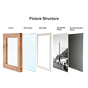 Fzyonghe 11x14 Picture Frame Display Pictures with Mat 8.5x11 or 11x14 Without Mat,Vertical or Horizontal for Wall or Tabletop Display