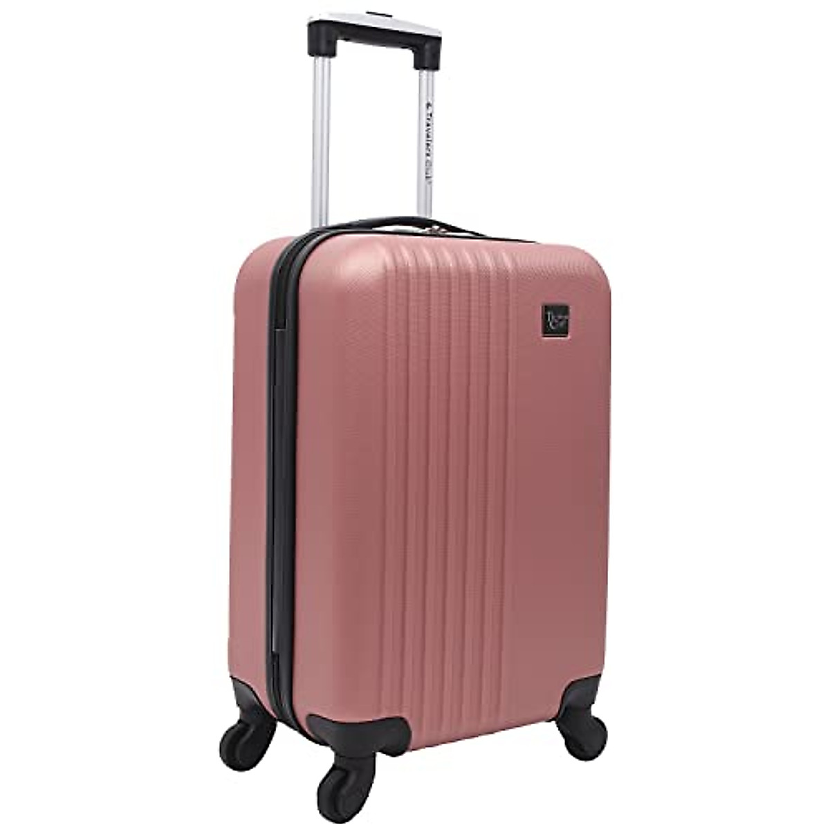 Travelers Club Cosmo Hardside Spinner Luggage, Rose Gold, Carry-On 20-Inch