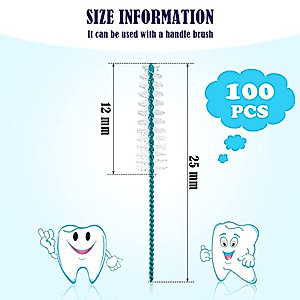 Cowwell Interdental Brush Teeth Soft Dental Picks Tooth Floss Interdental Brush Betweens Interdental Brush Refills White Refills for Tooth Cleaning (Tight, 100 Pieces)