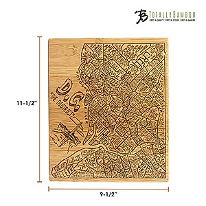 Totally Bamboo Washington DC City Life Bamboo Serving and Cutting Board
