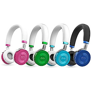 Puro Sound Labs JuniorJams Volume Limiting Headphones for Kids 3+ Protect Hearing – Foldable & Adjustable Bluetooth Wireless Headphones for Tablets, Smartphones, & PCs – 22-Hour Battery Life, Pink