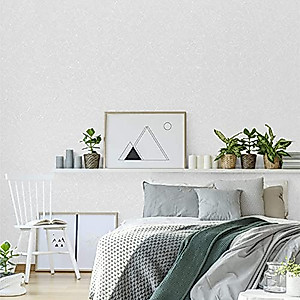 Abyssaly White Wallpaper Peel and Stick Wallpaper 15.7" X 118" Self Adhesive Embossed White Contact Paper Removable Kitchen Vinyl Film Textured Cabinet Shelf Paper