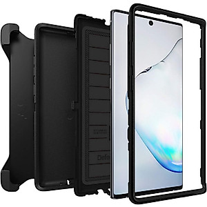 OtterBox Defender Series Rugged Case & Holster for Samsung Galaxy Note10 (Not Plus) OtterArmor Microbial Defense Technology - Retail Packaging - Black