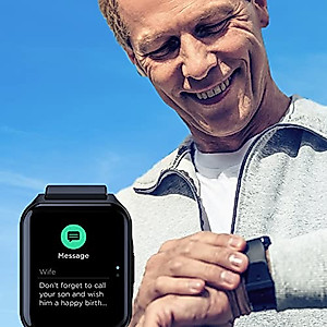 Motorola Moto Watch 70 - Health and Fitness Smartwatch for Every Day Wear, Advanced Health Features, Up to 10 Days Battery Life - Compatible with Android and iOS, Phantom Black