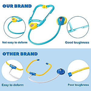 Liberry Durable Doctor Kit for Kids, 23 Pieces Pretend Play Educational Doctor Toys, Medical Kit with Stethoscope Doctor Role Play Costume, Doctor Playset for Toddler Boys Girls 3 4 5