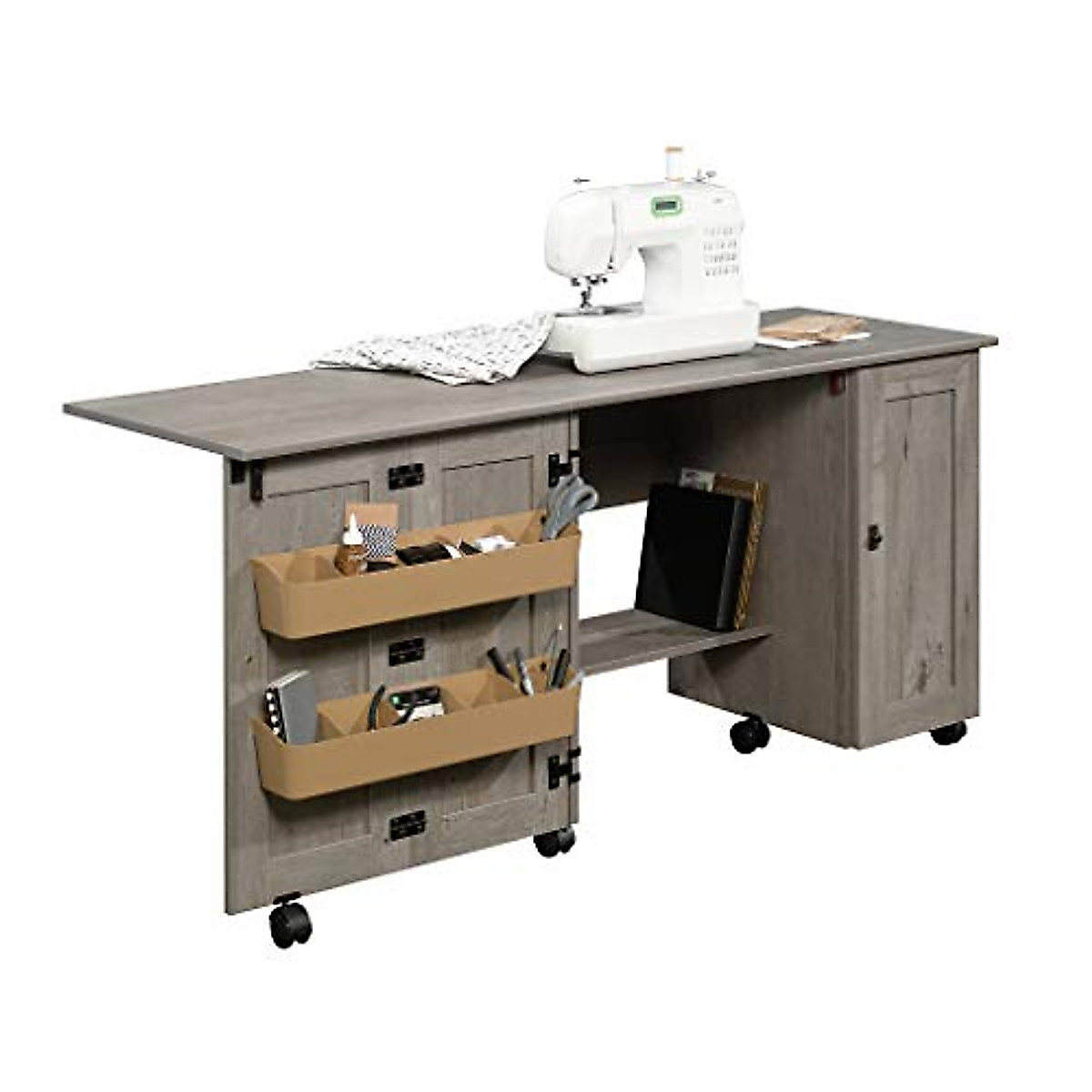 Sauder Miscellaneous Storage Sewing/Craft Cart, Mystic Oak finish