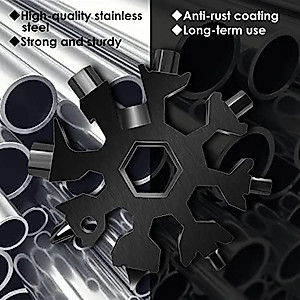 Snowflake Multitool 18-in-1Stainless Steel Snowflake Multi Tool Father s Day Gifts from Daughter Son Kids Snowflake Gadget Gifts with Key Ring Carabiner Clip and Storage Bag for Dad Father