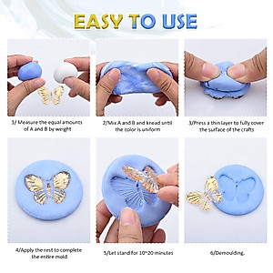 Silicone Putty - 7/8 LB Flexible Silicone Mold Making Kit for Reusable Silicone Molds Making - Easy 1:1 Mixing Ratio Fast Cured Molding Putty for Casting, Resin Molds, Soap Molds, Candle Molds