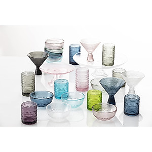 Fortessa Jupiter Vintage Glassware Collection 5 Inch Cereal Salad Dessert Snack All-Purpose Bowl 6 Pack, Smoke Gray, 14 Ounce (6 Pack)