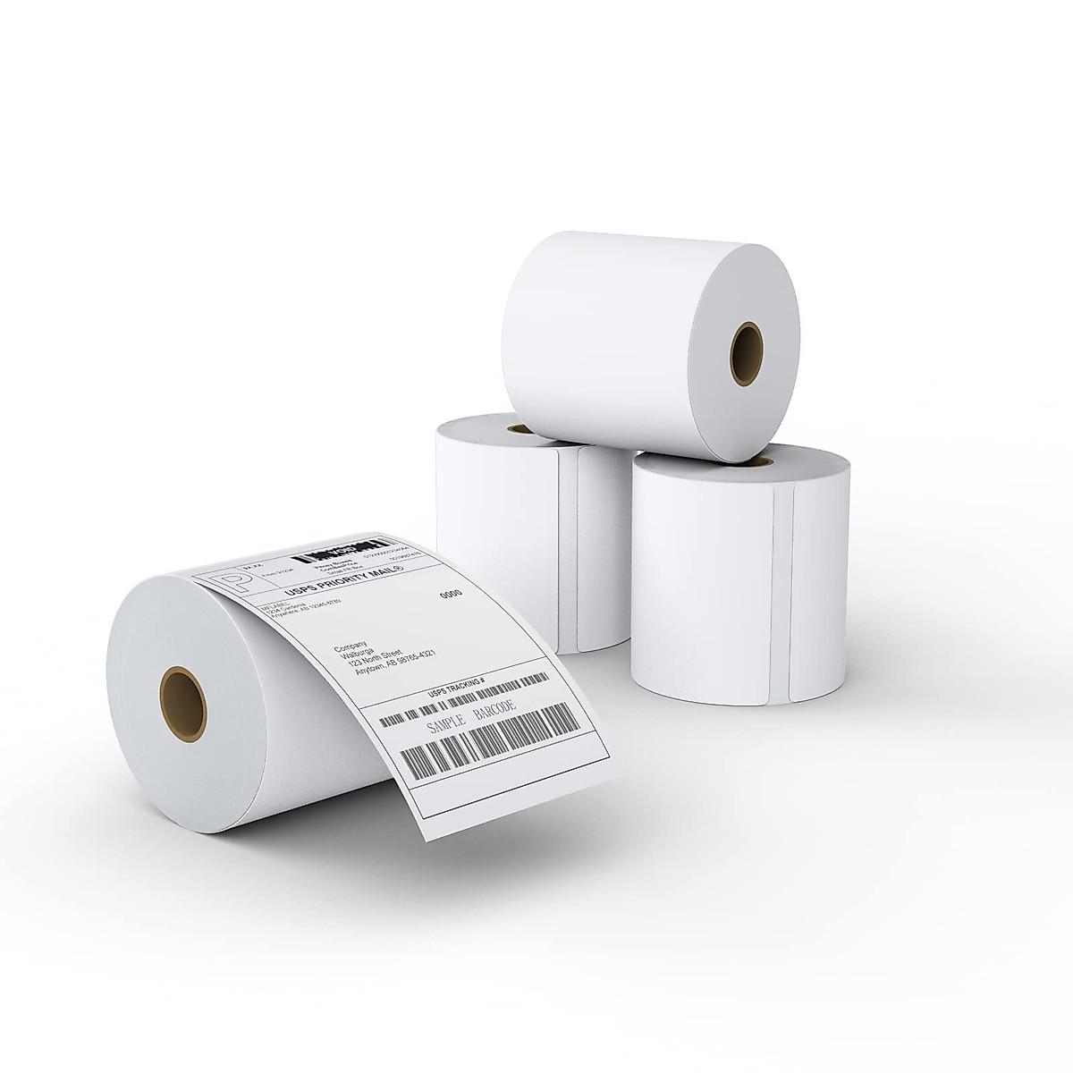 MFLABEL® 4 Rolls of 450 Direct Thermal Shipping Labels 4x6 for Zebra 2844 Zp-450 Zp-500 Zp-505