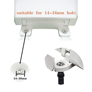 4 Pack Toilet Seat Hinge Bolt Screws,Toilet Seat Fixings Fix Expanding Rubber Top Nuts Screws,Hardware Replacement Parts Kit