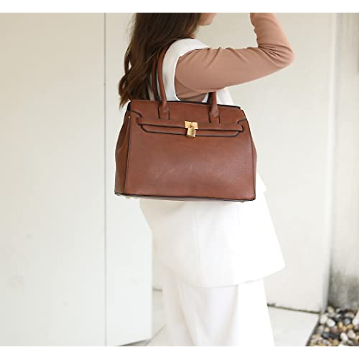 MKF Collection Satchel Bag for Women’s Crossbody Tote Handbag Top-Handle Purse