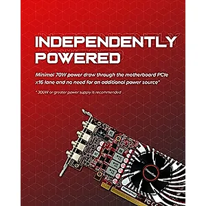 VisionTek Radeon RX 550 4GB GDDR5 4M 4K Graphics Card, 4 Mini DisplayPort, 7.1 Surround Sound, PCI Express, Low-Profile GPU, ATX & SFF (901507)