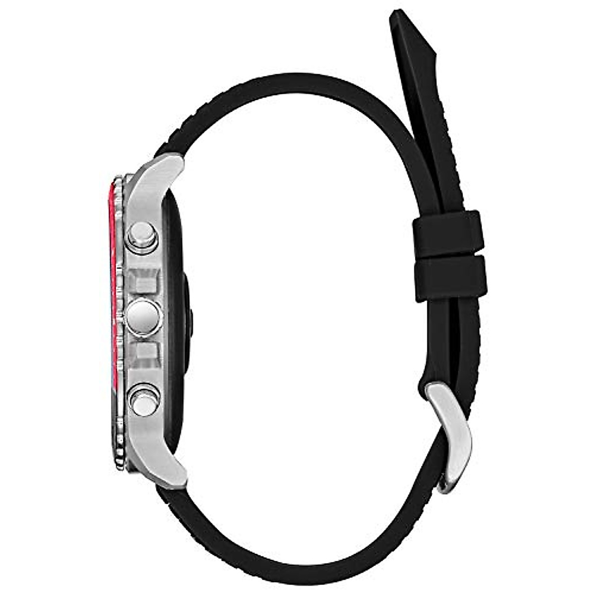 Citizen CZ Smart Grey Plated Silicone Strap Stainless Steel Smartwatch Touchscreen, Heartrate, GPS, Speaker, Bluetooth, Notifications, iPhone and Android Compatible, Powered by Google Wear OS