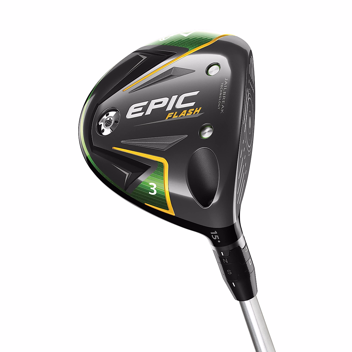 Callaway Golf 2019 Epic Flash Fairway Wood, 3 Wood, 15.0 Degrees, Right Hand, Stiff Flex Black