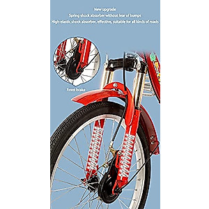 MENGYY Adult Tricycle Folding for Seniors Comfortable seat 3 Wheel Bicycle with Shopping Basket Double Chain 20 Inch Shock Absorber Front Fork Parents and Children Maximum Load 200kg (red) 27*27*17