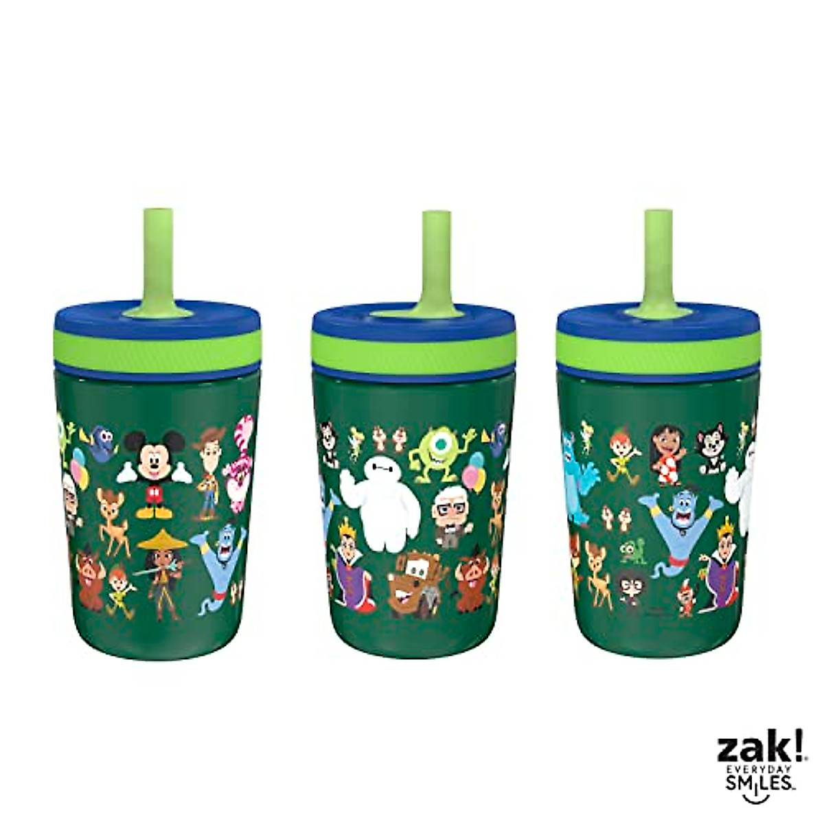 Zak Designs Disney 100 Anniversary Limited Edition Kelso Toddler Cups For Travel or At Home, 12oz Vacuum Insulated Stainless Steel Sippy Cup With Leak-Proof Design (Disney and Pixar)