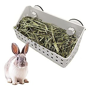 Rabbit Hay Feeder Large Hay Manger Holder for Bunny Guinea Pig Chinchilla (12.5 X 4.5 X 5.3 inch)