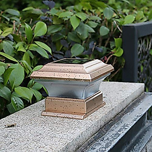 Shipenophy Solar Light Solar Powered Garden Security Lamp Outdoor Waterproof Home Garden Post Deck Light(Warm Yellow Light)