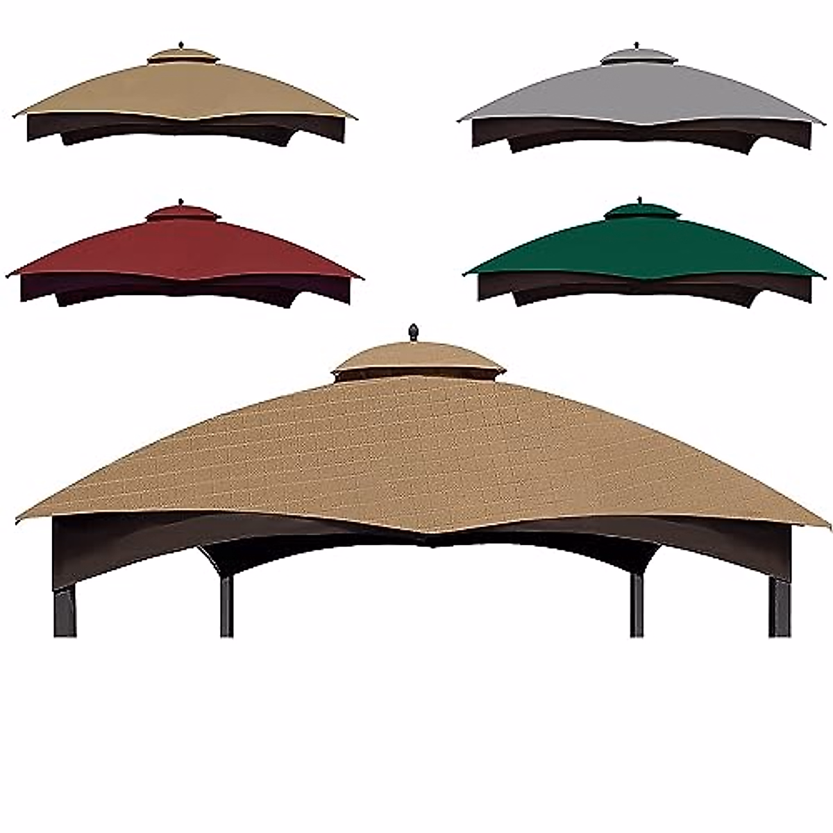 SCOCANOPY Beige Ripstop Replacement Top for Lowe's Allen Roth 10X12 Gazebo Model #GF-12S004B-1