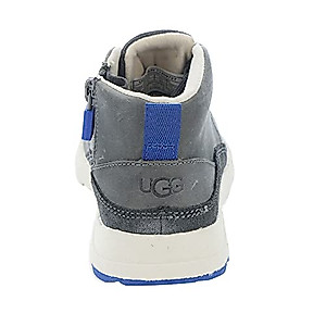 UGG K Canoe III Weather Sneaker, Charcoal/Classic Blue Leather, 6 US Unisex Big Kid