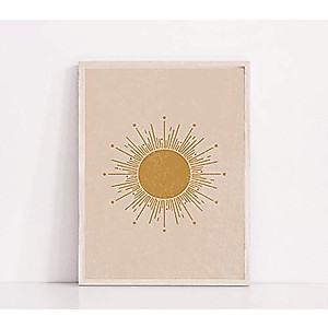 iMagitek Set of 6 Unframed Neutral Boho Art Prints, Boho Rainbow Wall Art, Mid Century Art Prints Set, Gallery Wall Art, Earth Tones Wall Art Prints, Earthy Wall Art Prints (8" x 10")