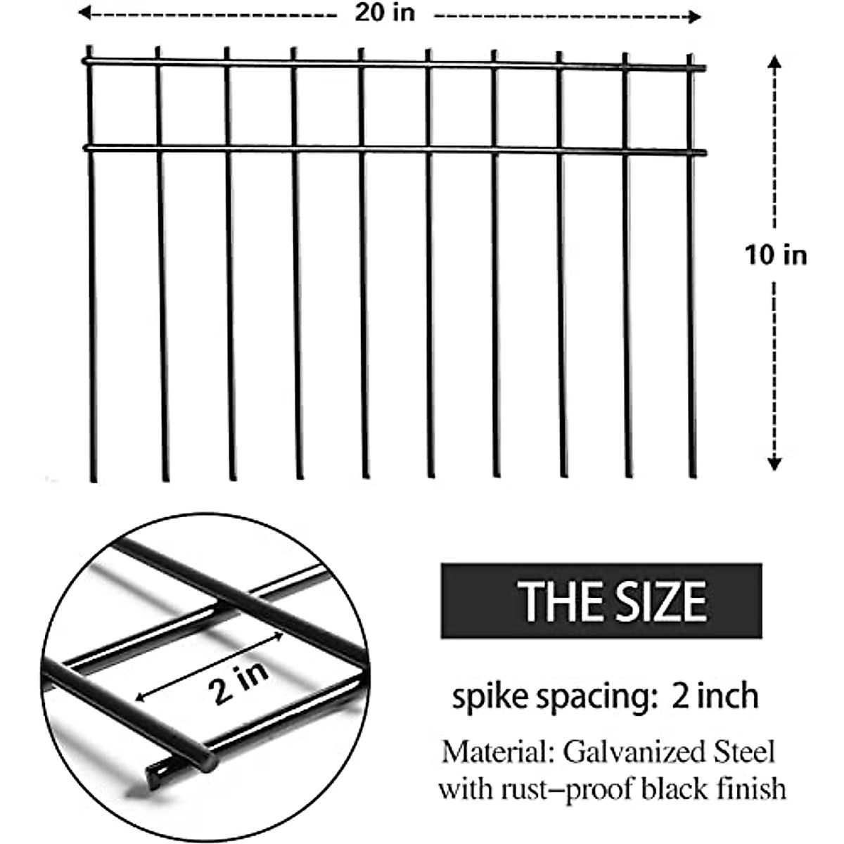 Garden Fence 15 Pack, Rustproof Wire Dog Fences for Yard, No Dig Fence Panel Animal Barrier 20x10-inch, Decorative Metal Fencing Rabbits Fences, Garden Fencing for Landscape Patio Outdoor Décor