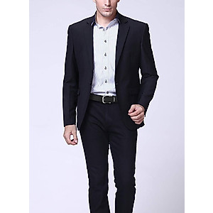 JUKMO Elastic Braided Belt, Stretch Woven Belt in Gift Box (Black, Medium)