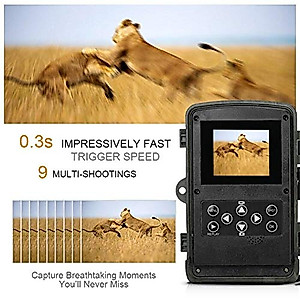DUONIANHESJ HC801A Hunting Camera 16MP 32GB/64GB IP65 Photo Traps 0.3s Trigger Time 940nm Wild Camera 1080P Waterproof Trail Camera (Color : 1pc, Ships from : China)